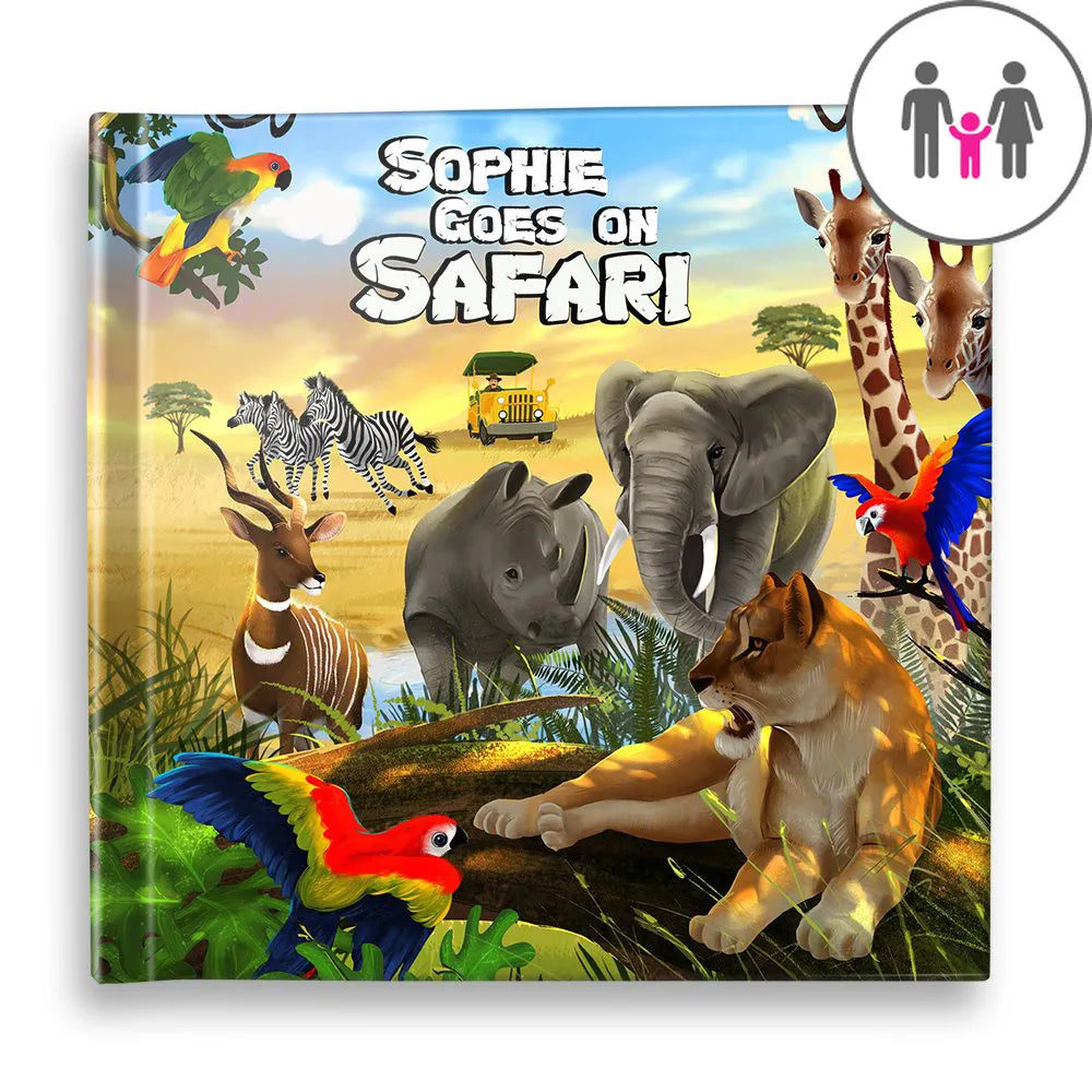 Goes on Safari Personalized Story Book – Dinkleboo US