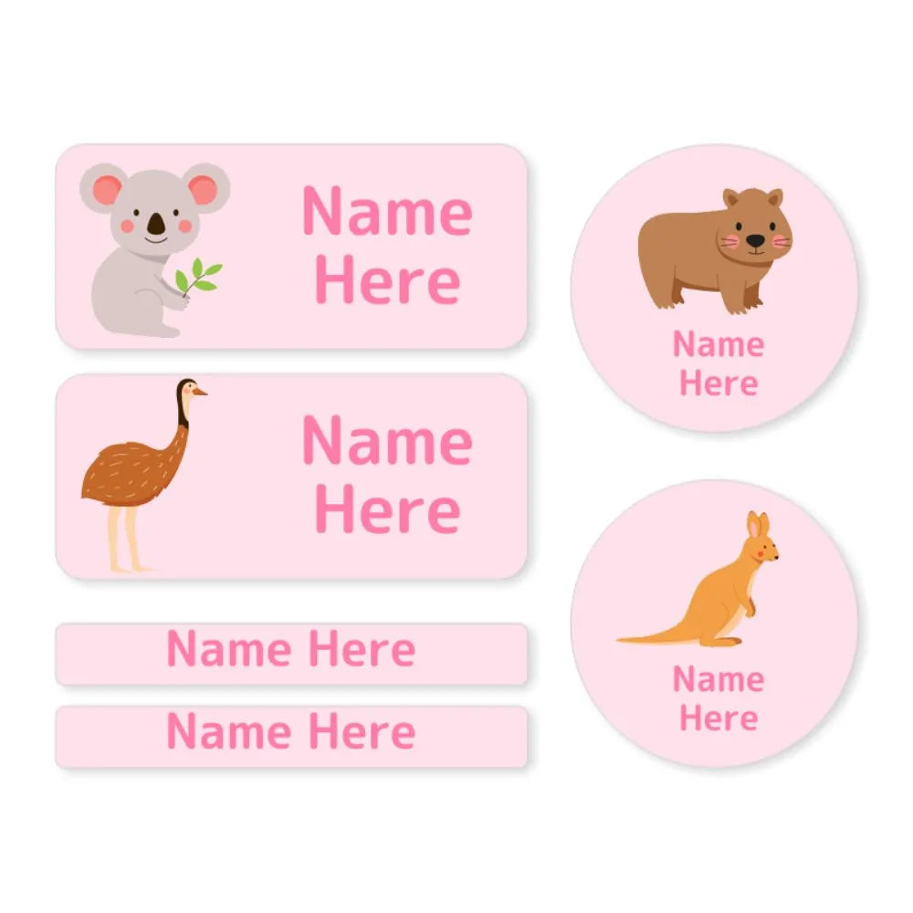 Aussie Animals Mixed Name Label Pack – Dinkleboo US