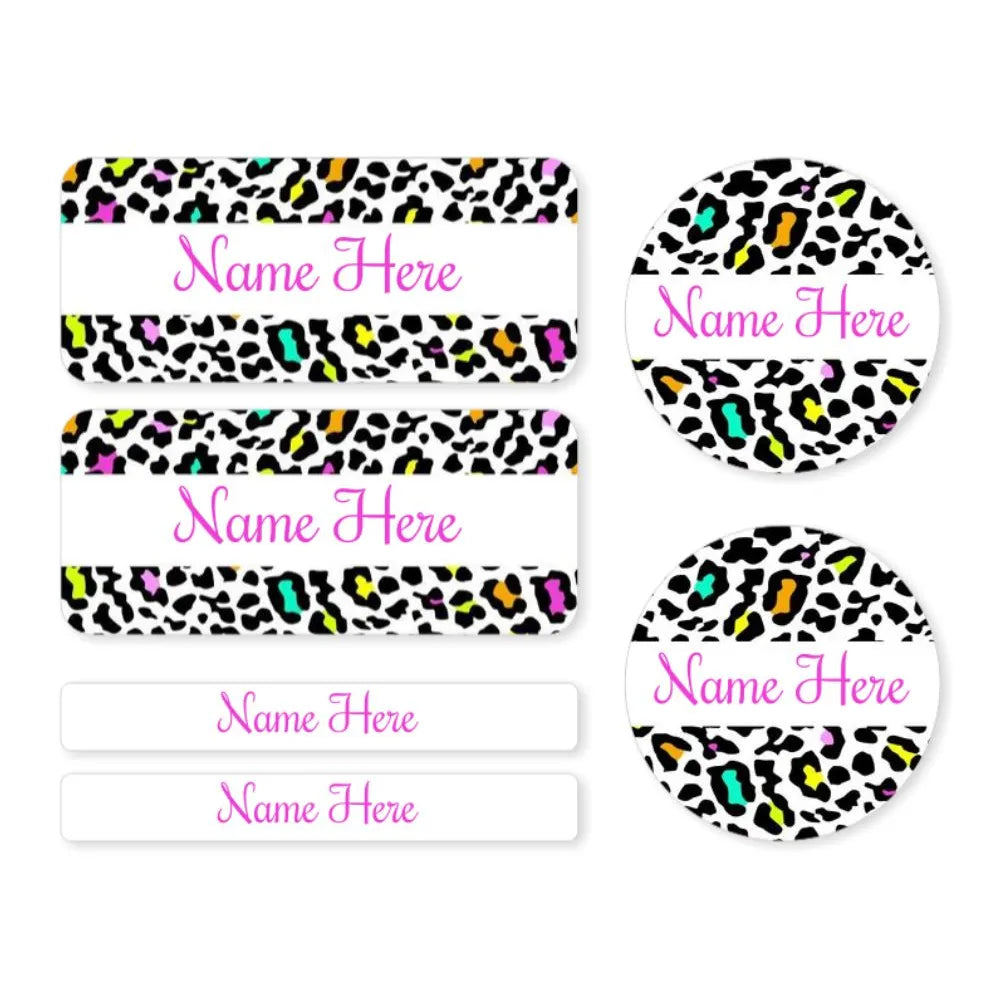 Leopard Print Mixed Name Label Pack – Dinkleboo US