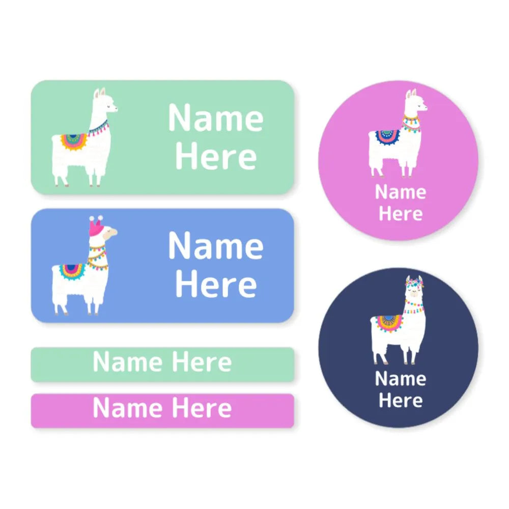 Llama Mixed Name Label Pack – Dinkleboo US