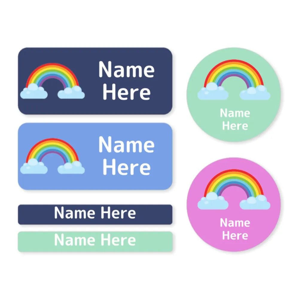 Rainbow Mixed Name Label Pack – Dinkleboo US