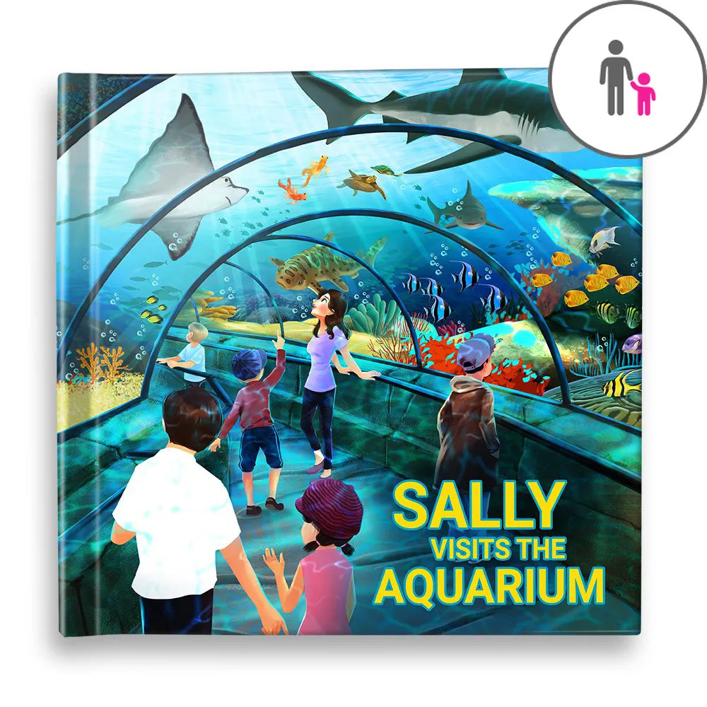 Visits the Aquarium Personalized Children's Book – Dinkleboo US