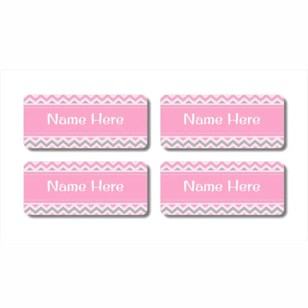 Chevron Rectangle Name Label – Dinkleboo US