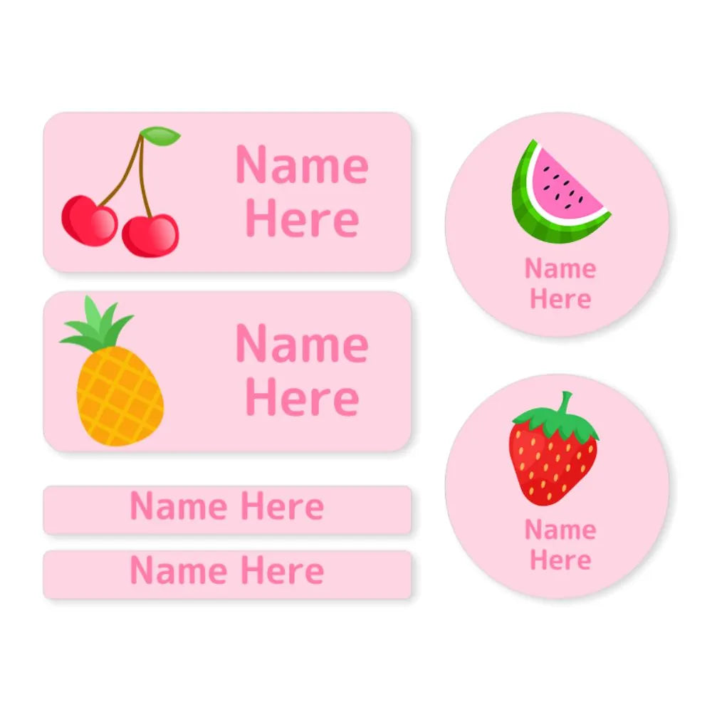 Tropical Fruit Mixed Name Label Pack – Dinkleboo US