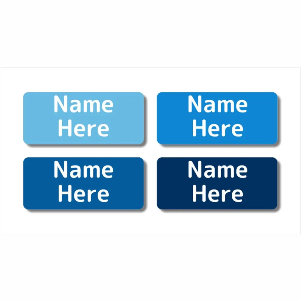 Multi Color Rectangle Name Label – Dinkleboo US