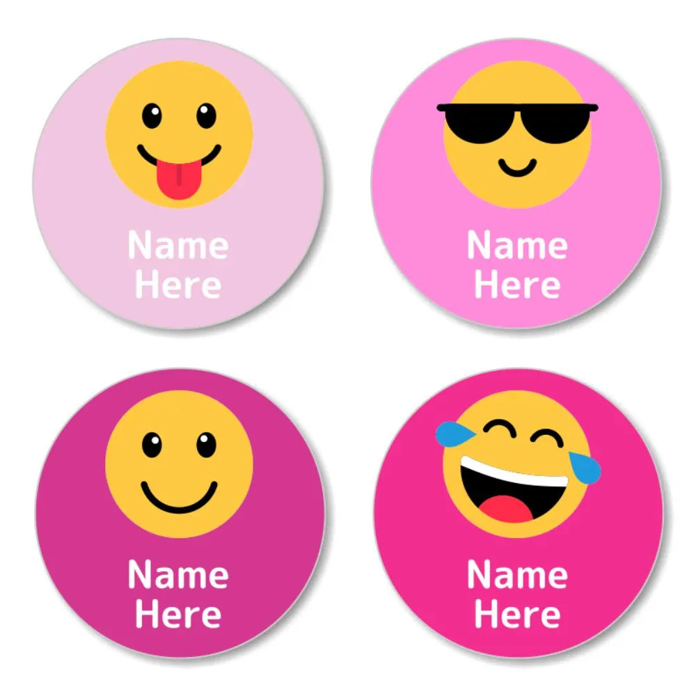 Emoji Round Name Labels – Dinkleboo US