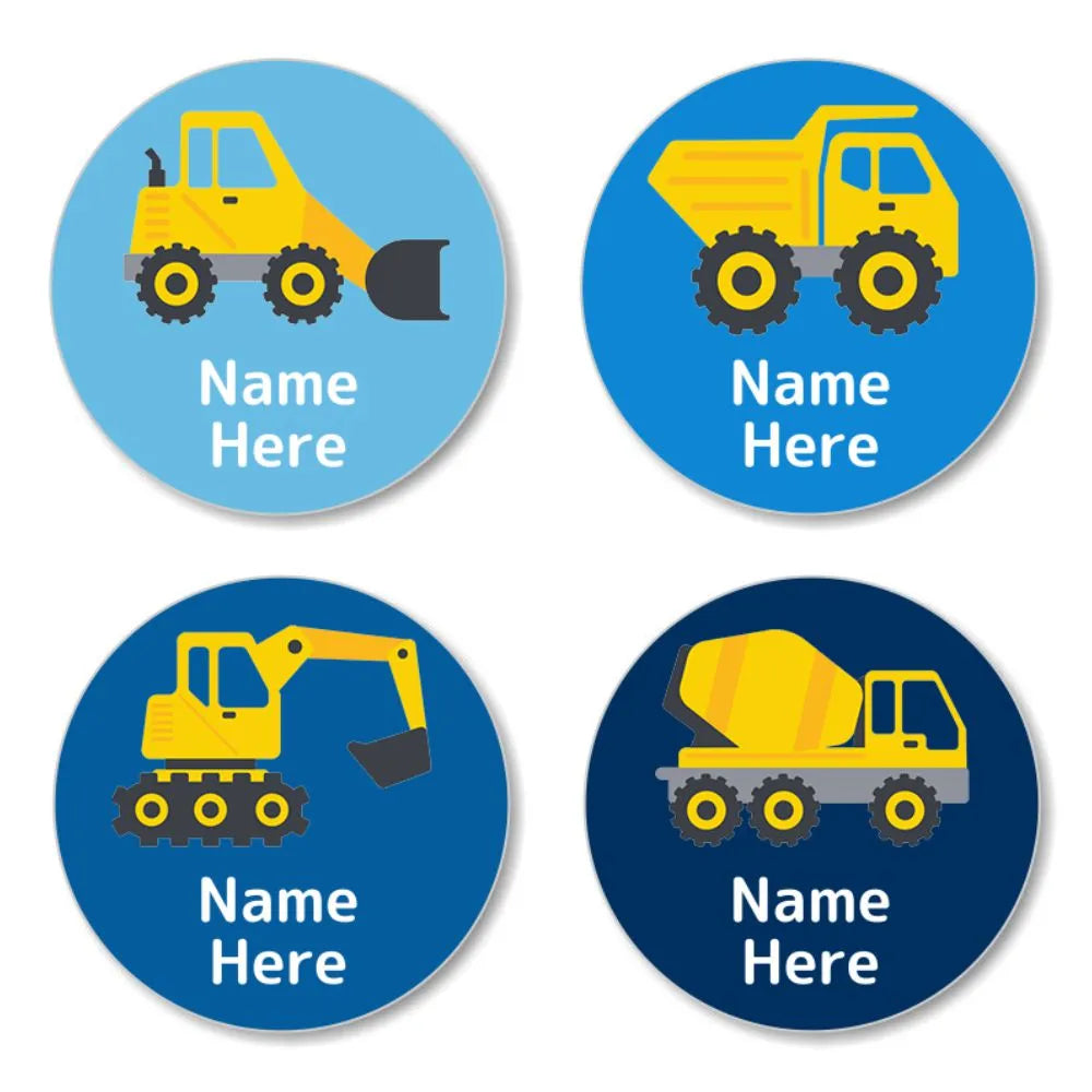 Little Digger Round Name Labels – Dinkleboo US